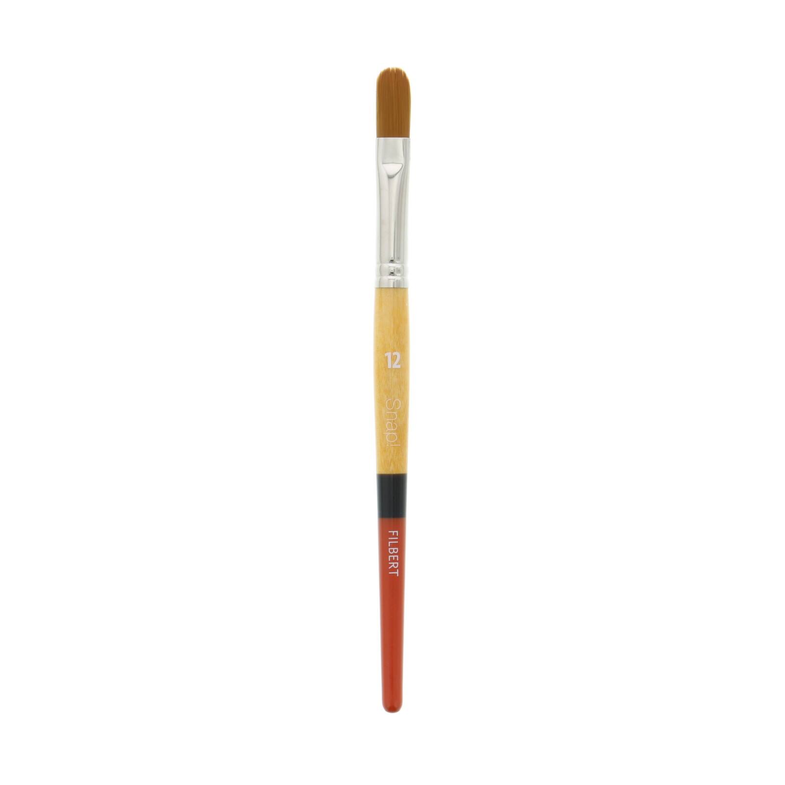Princeton™ Snap!™ Series 9650 Gold Taklon Short Handle Filbert Brush ...