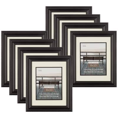 Buy in Bulk - 8 Pack: Black Rope 8" x 10" Frame with Mat, Home ...