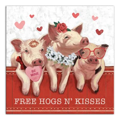 Free Hogs & Kisses Canvas Wall Art | Michaels