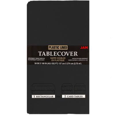 JAM Paper 108" Rectangular Plastic Lined Paper Table Cover | Michaels
