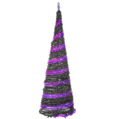 7.5ft. Unlit Purple & Black Pop-Up Artificial Halloween Tree | Michaels
