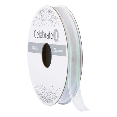 Buy in Bulk - 12 Pack: 3/8'' x 7yd. Sheer Iridescent Ribbon by ...