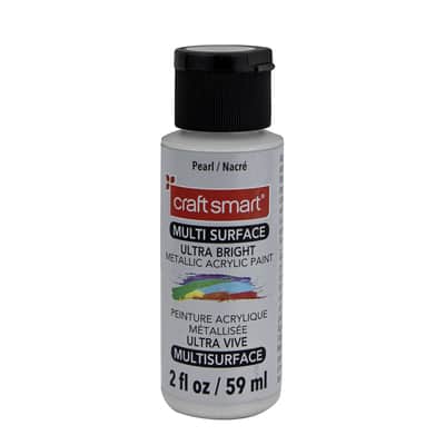 Multi-Surface Ultra Bright Metallic Paint by Craft Smart®, Color: Pearl ...