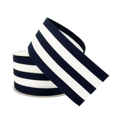 1.5" x 3yd. Grosgrain Striped Ribbon by Celebrate It™, Color: Navy ...