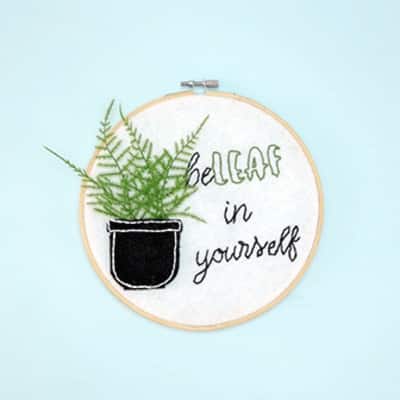 BeLEAF in Yourself Stitchery Wall Art | Projects | Michaels