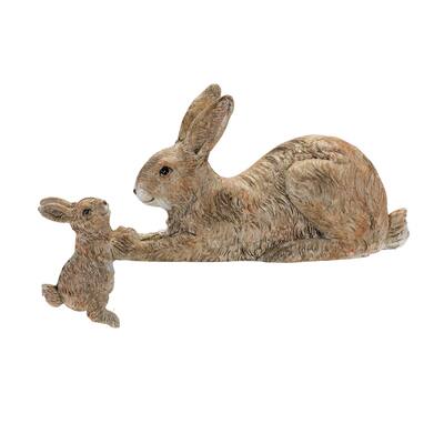 4" Mommy Rabbit With Bunny Figurine Tabletop Hanger Set | Michaels