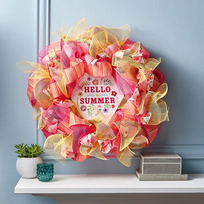 Hello Summer Ribbon Wreath | Projects | Michaels