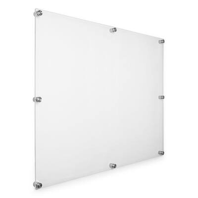 Wexel Art Double Panel Clear Acrylic Floating Wall Frame with Silver ...