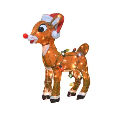 2ft. 3D Pre-Lit Rudolph with C9 Light Strand | Michaels