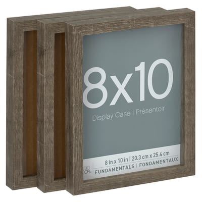 3 Pack Fundamentals 8" x 10" Gray Shadow Boxes by Studio Décor® | Michaels