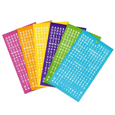 Bright Small Squares Alphabet & Number Stickers by Recollections ...