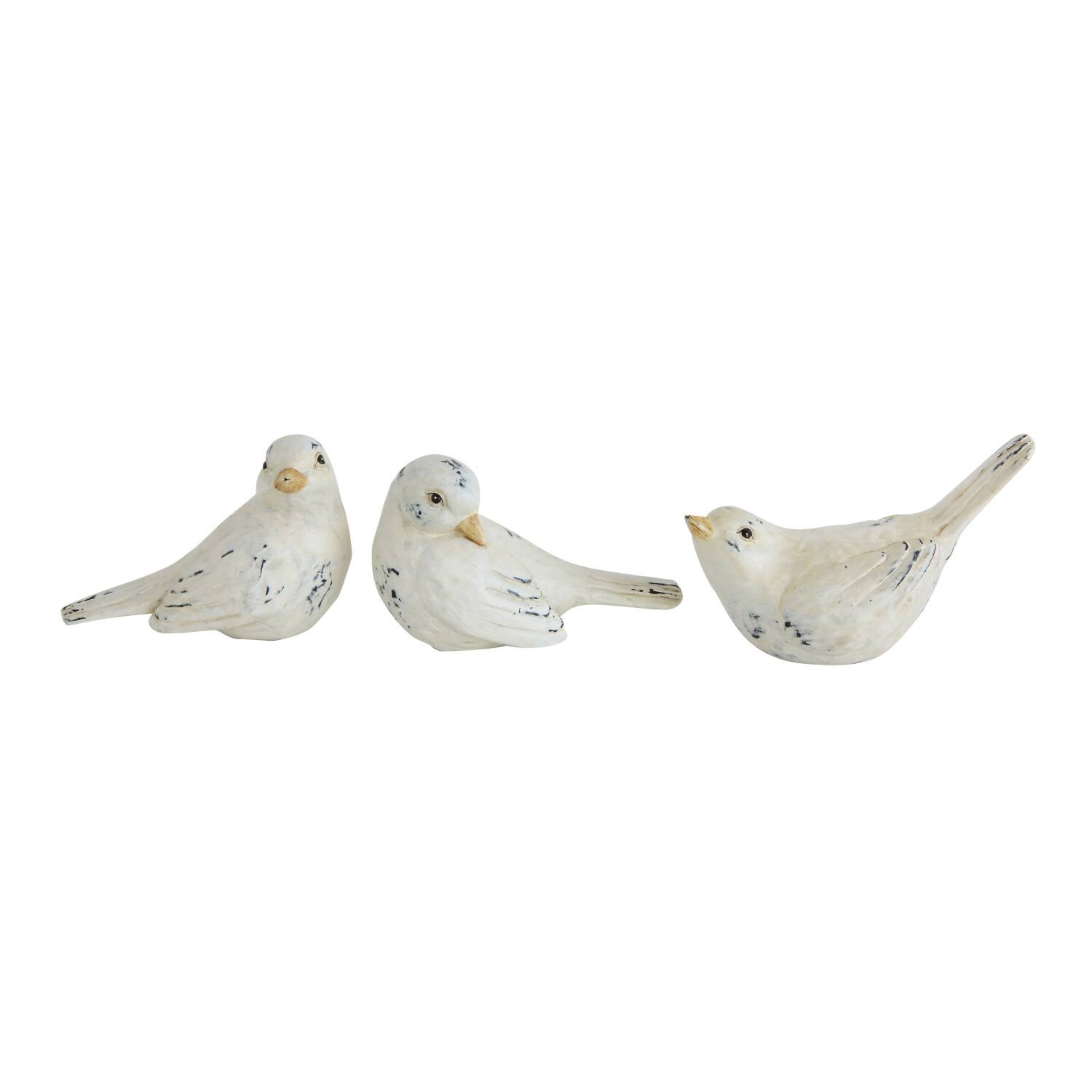 Hello Honey® Distressed White Finish Bird Set | Michaels