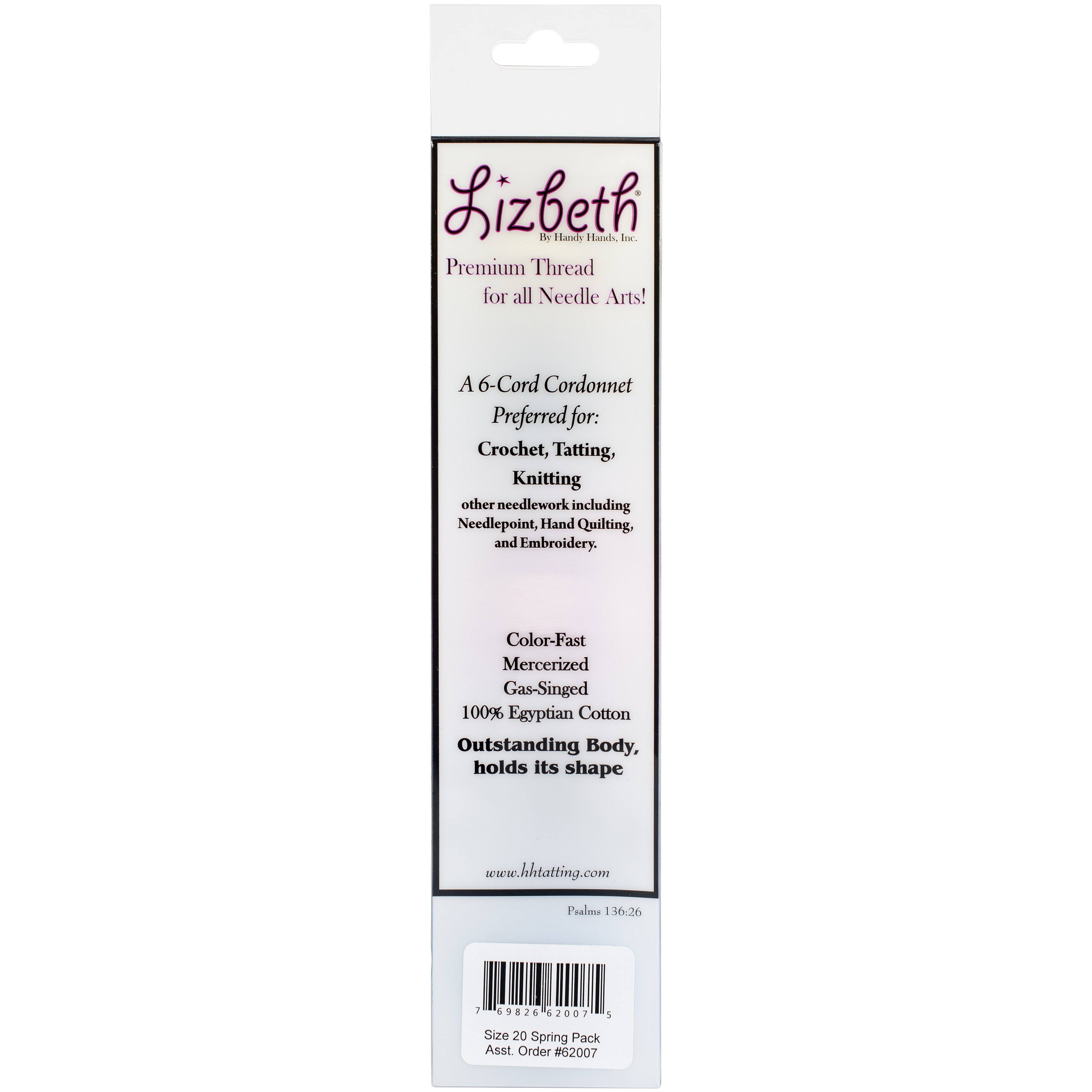 Handy Hands Lizbeth Spring Cordonnet Cotton Thread Pack, Size 20 ...
