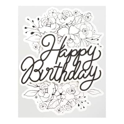 Buy in Bulk - 12 Pack: Black & White Birthday Sticker by Recollections ...