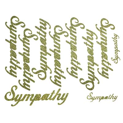 JAM Paper Sympathy Gold Script Floral Adhesive | Michaels