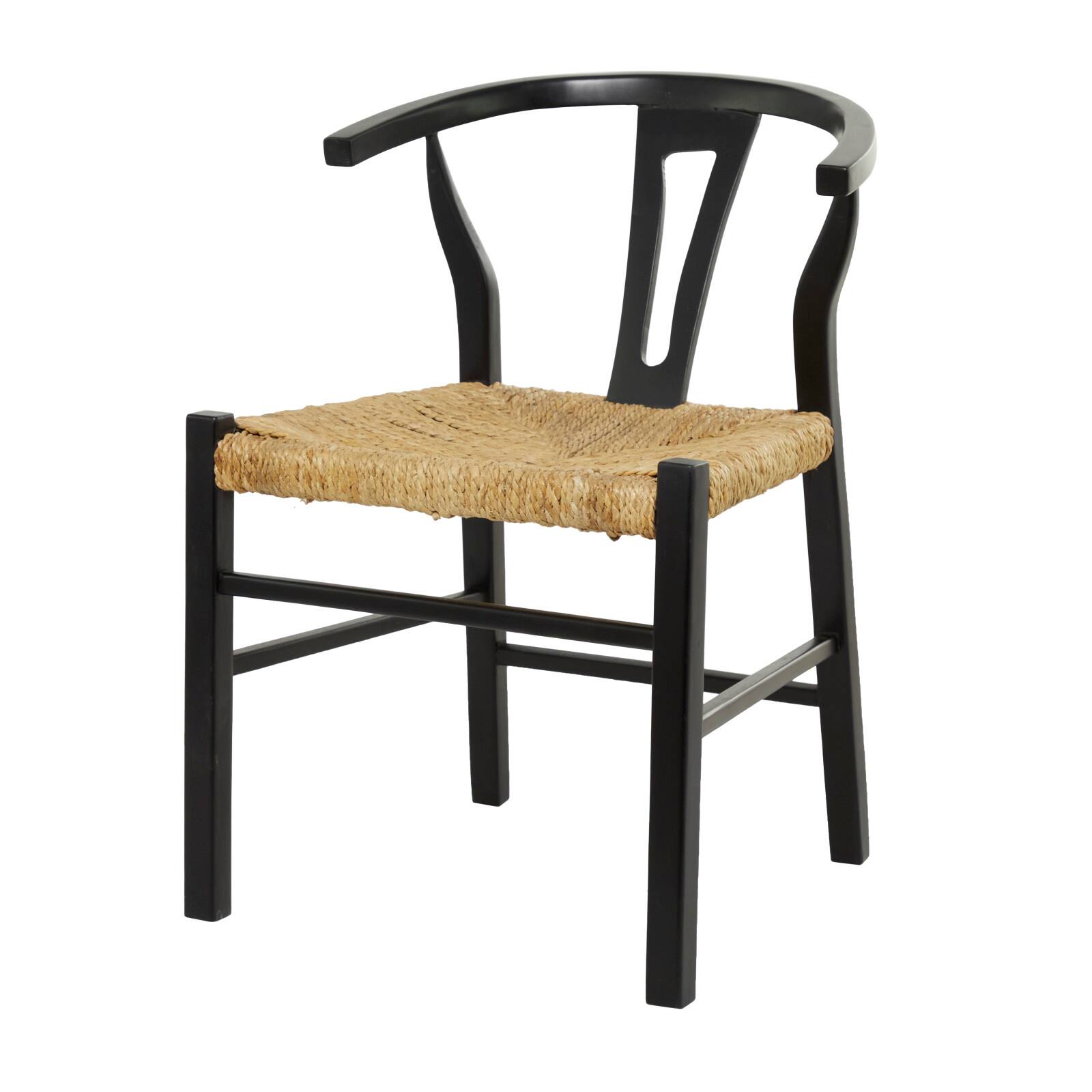 Black Teak Wood Modern Accent Chair, 20" x 21" x 29" | Michaels