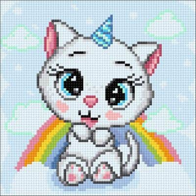 Crafting Spark Cat with Rainbow Diamond Painting Kit | Michaels