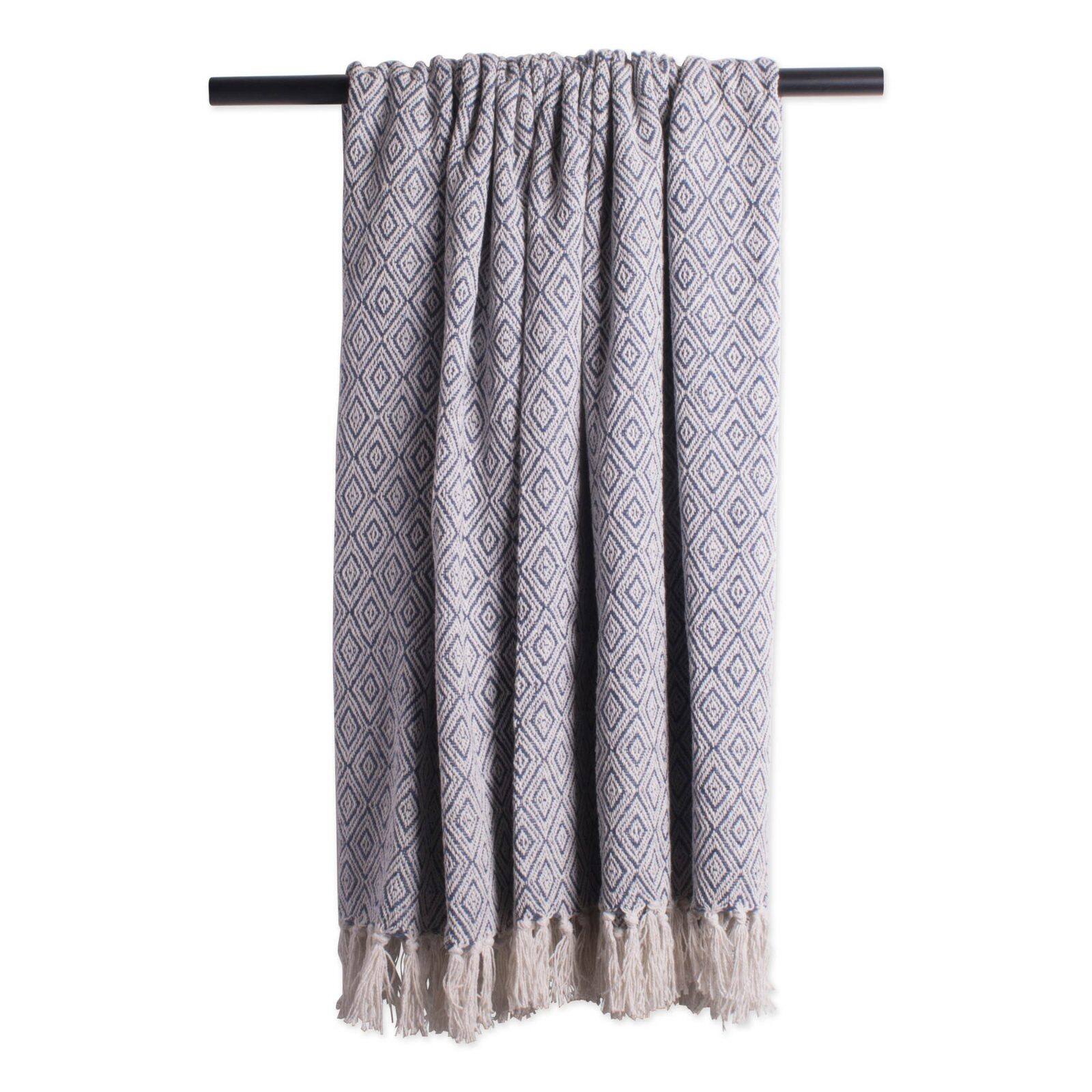 DII® French Blue Fields Of Diamond Throw | Michaels
