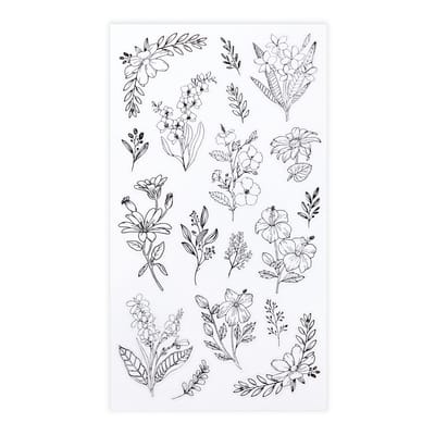 Black Flower Stickers by Recollections™ | Michaels