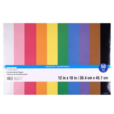Buy in Bulk - 12 Packs: 50 ct. (600 total) 12" x 18" Construction Paper ...