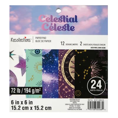 6" x 6" Celestial Paper Pad by Recollections™, 24 Sheets | Michaels