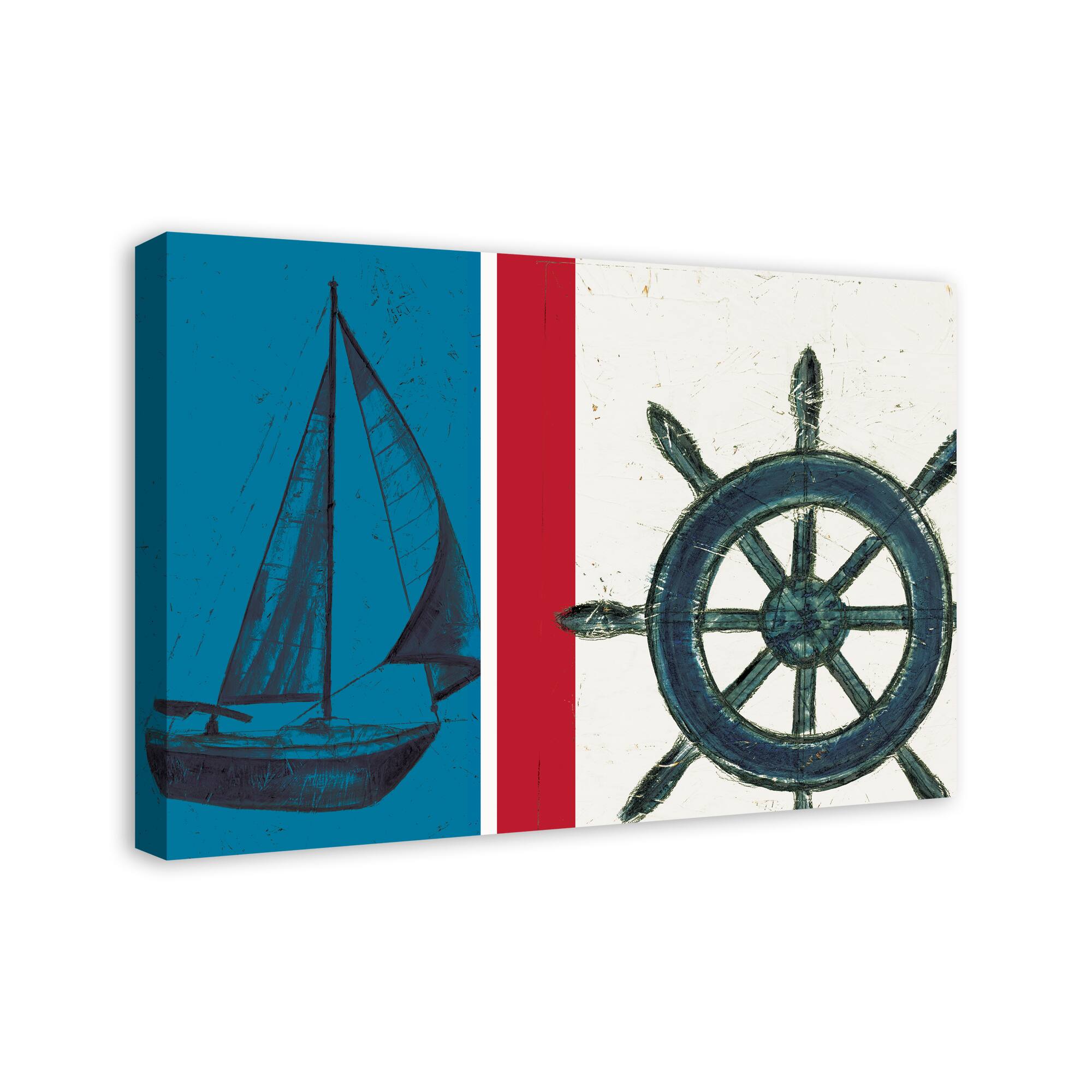 Captains Wheel Collage Canvas Wall Art | Michaels