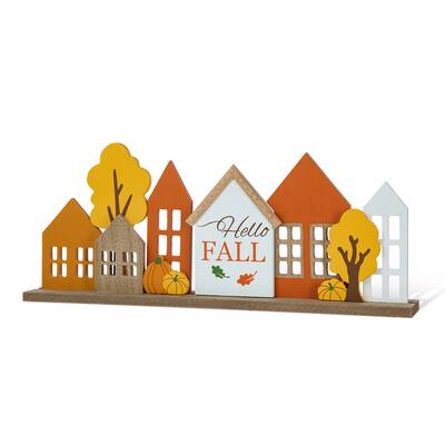 Glitzhome® 20" Fall Wood House Table Décor | Michaels
