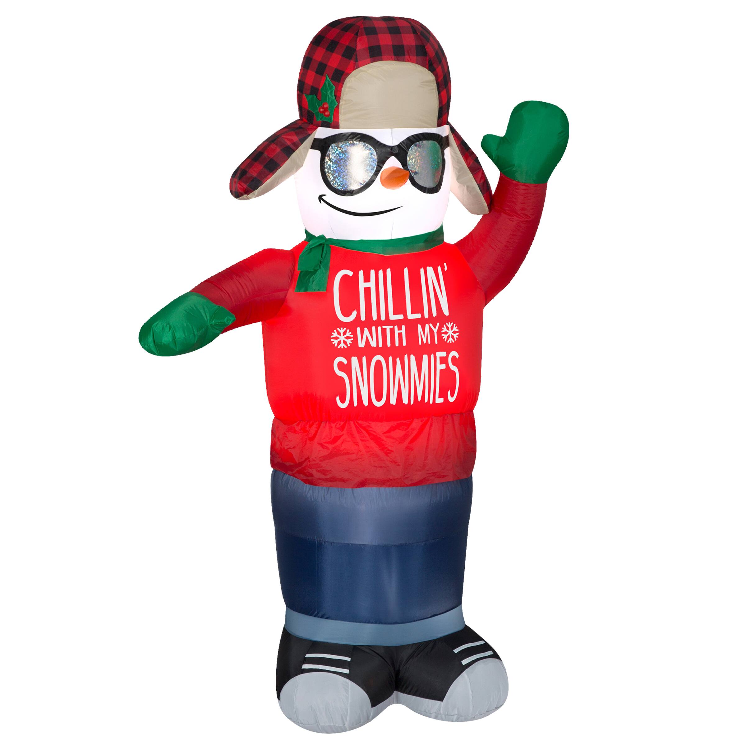 6ft. Inflatable Animated Chilling Snowman | Christmas Inflatables ...