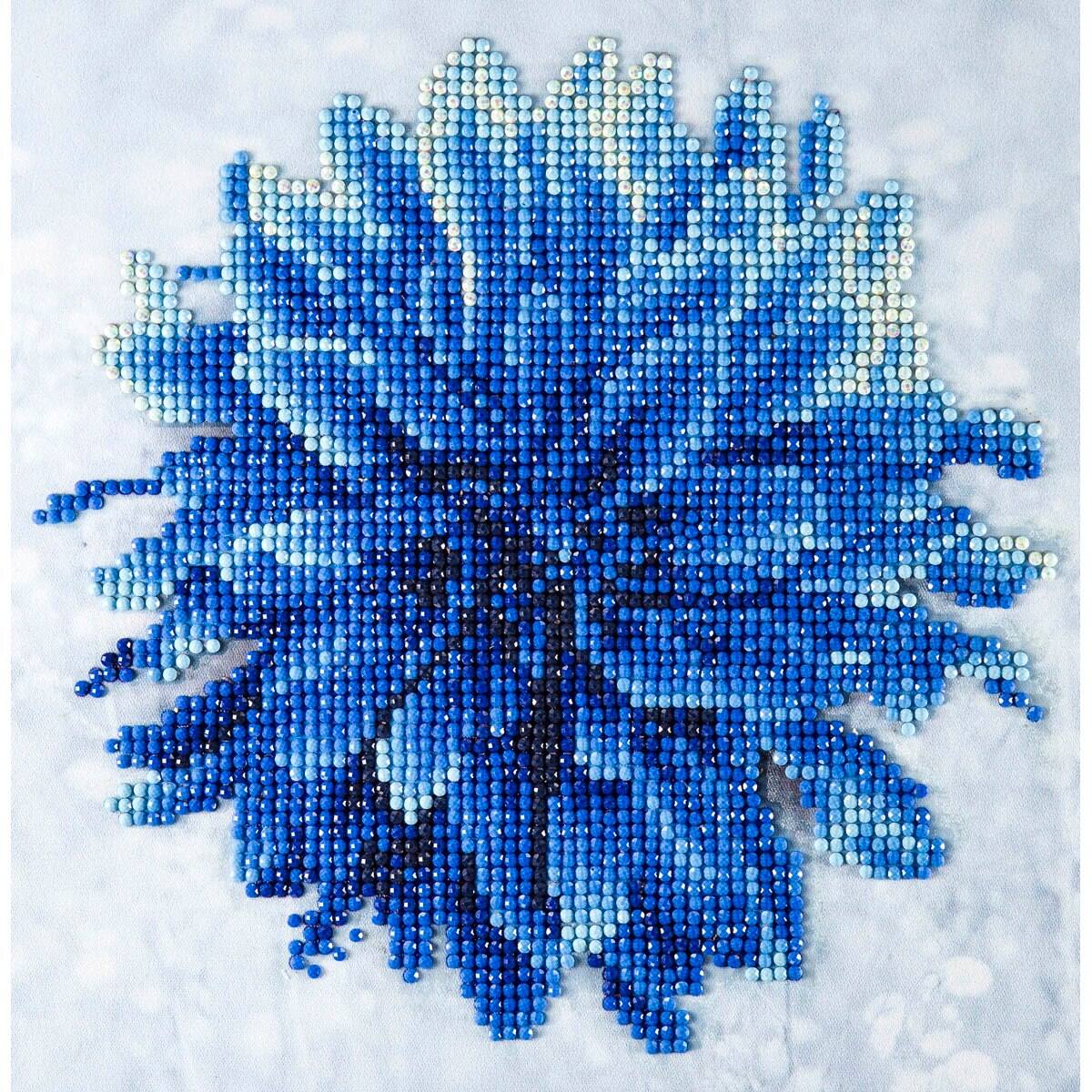 Diamond Art Beginner Blue Dahlia Kit Michaels diamond-art-beginner-blue-dahlia-kit-michaels