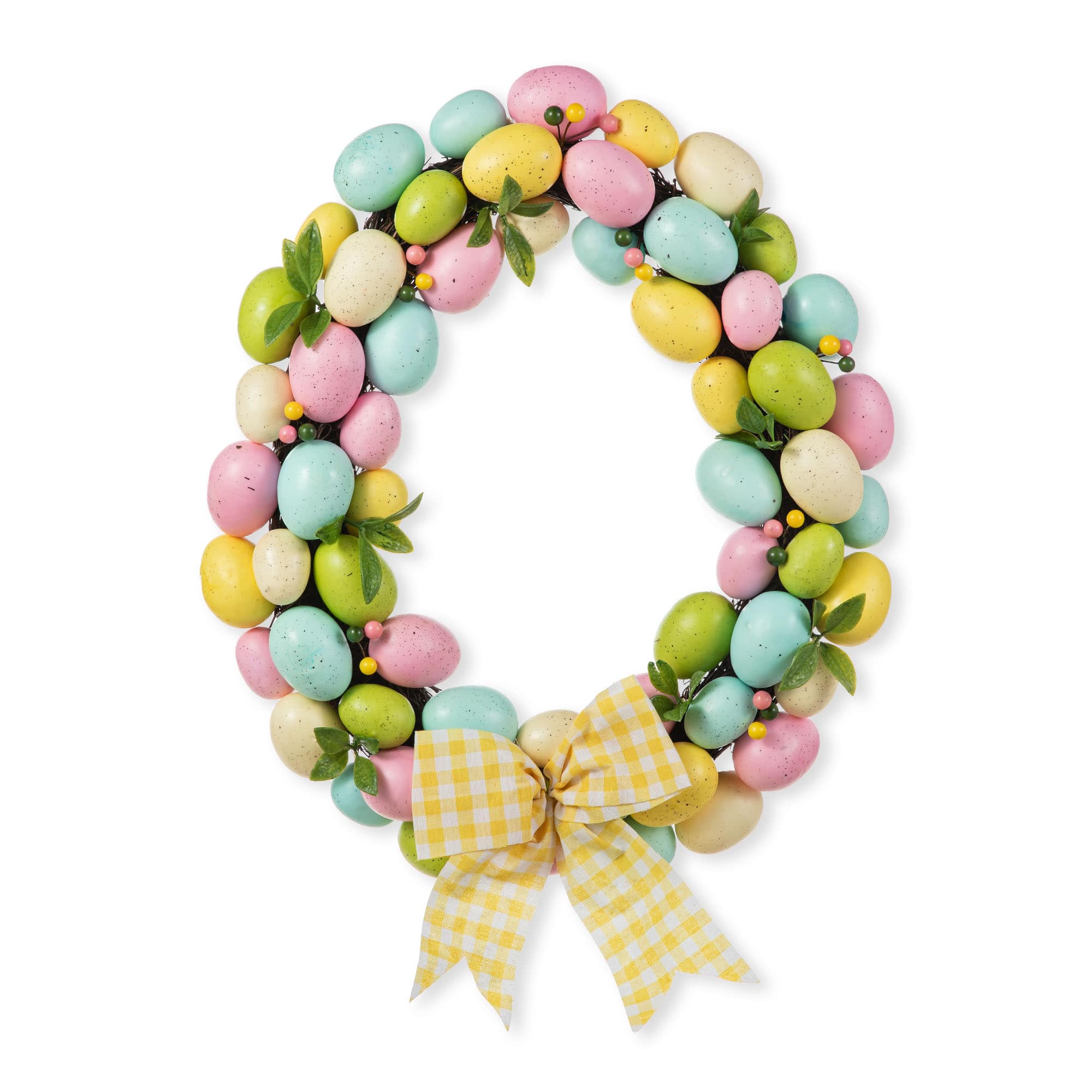Glitzhome® 18" Easter Egg Shaped Eggs Wreath | Michaels