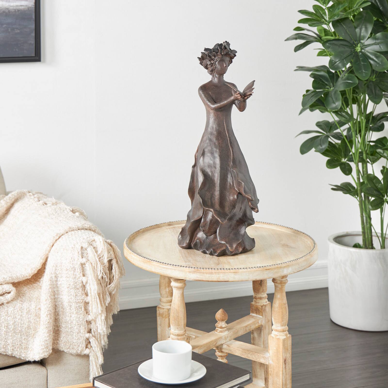 22" Dark Gray Woman Sculpture | Michaels