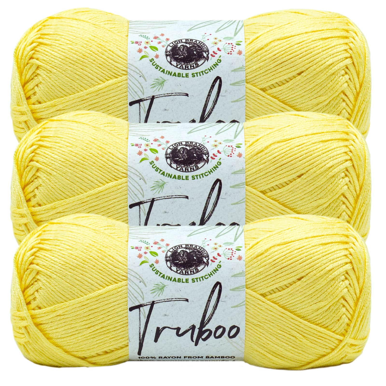 3 Pack Lion Brand® Truboo Yarn, Color: Yellow | Michaels