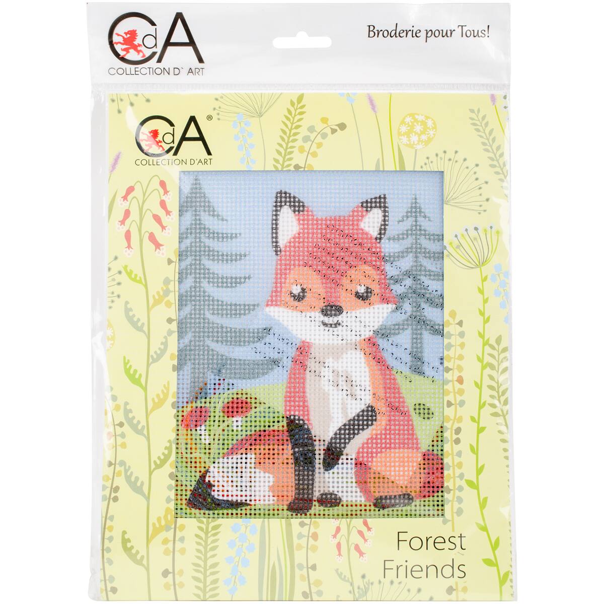 Collection D'Art Fox Cub Stamped Needlepoint Kit | Michaels