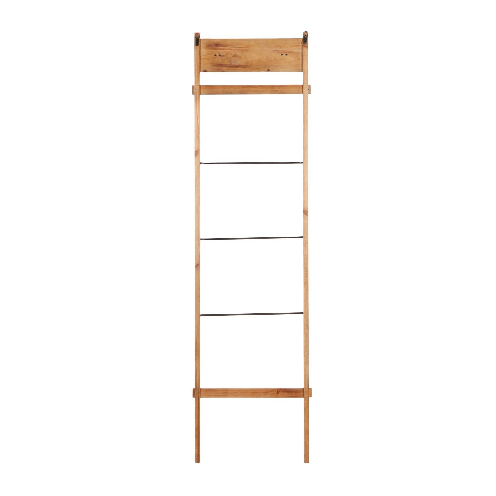76" Brown Wood Modern Ladder | Michaels