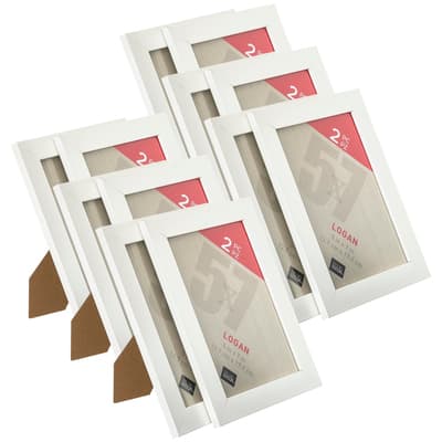 Buy in Bulk - 12 Packs: 2 ct. (24 total) White Tabletop Frames, Logan ...