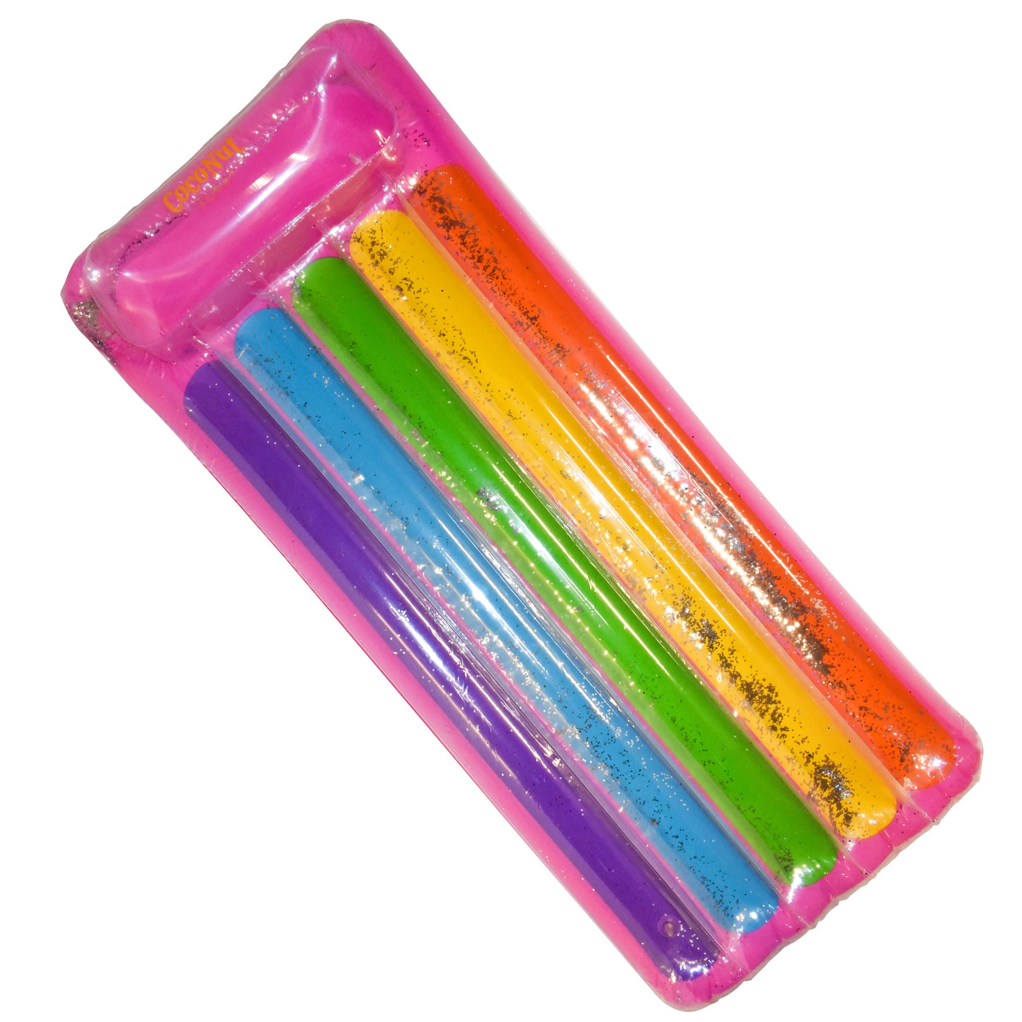 CocoNut Float 6ft. Glitter Rainbow Pool Lounger | Michaels