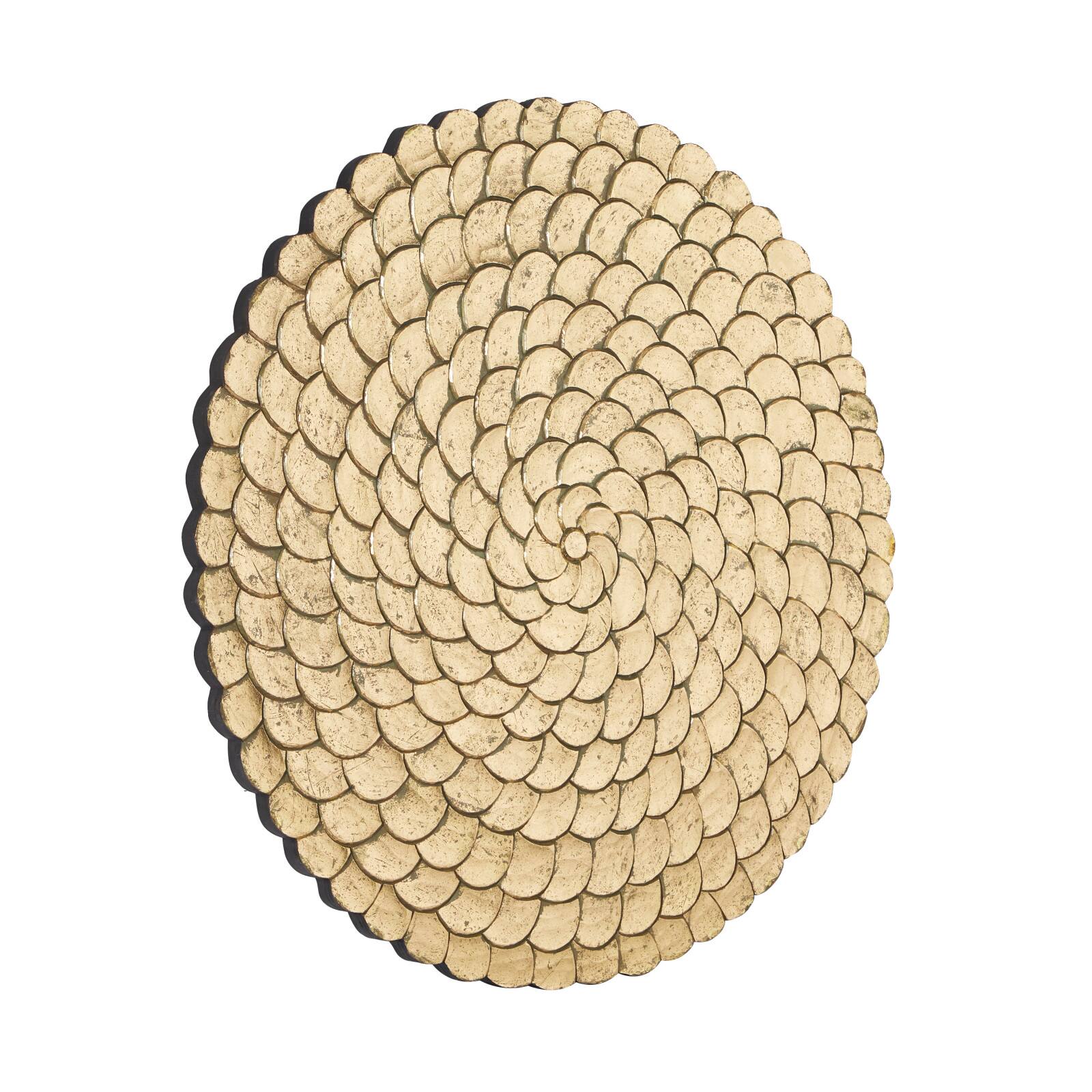 Gold Wood Carved Radial Plate Wall Decor 47" x 2" x 47" | Michaels