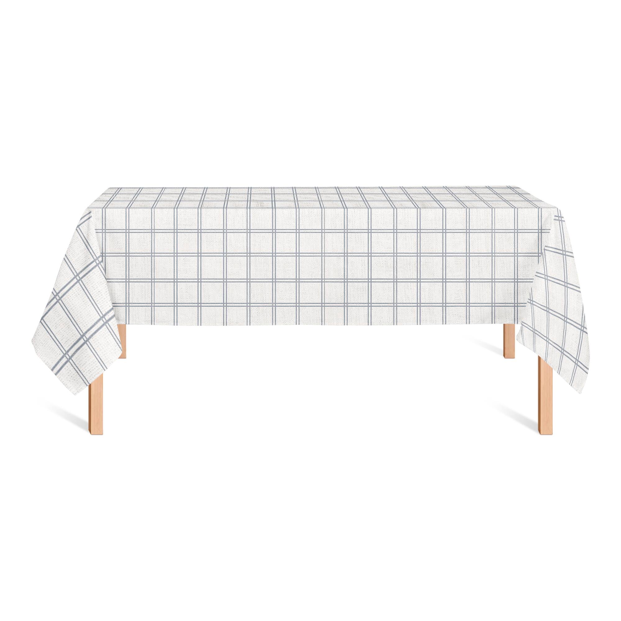 Slate Windowpane Pattern Tablecloth | Michaels