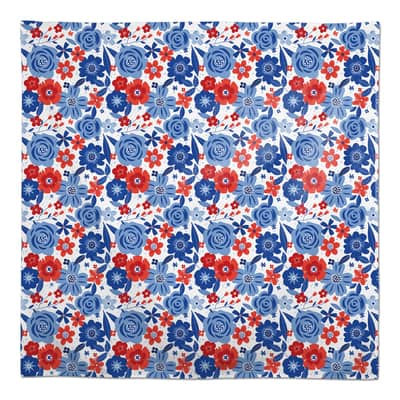 Red White and Blue Florals Tablecloth | Michaels