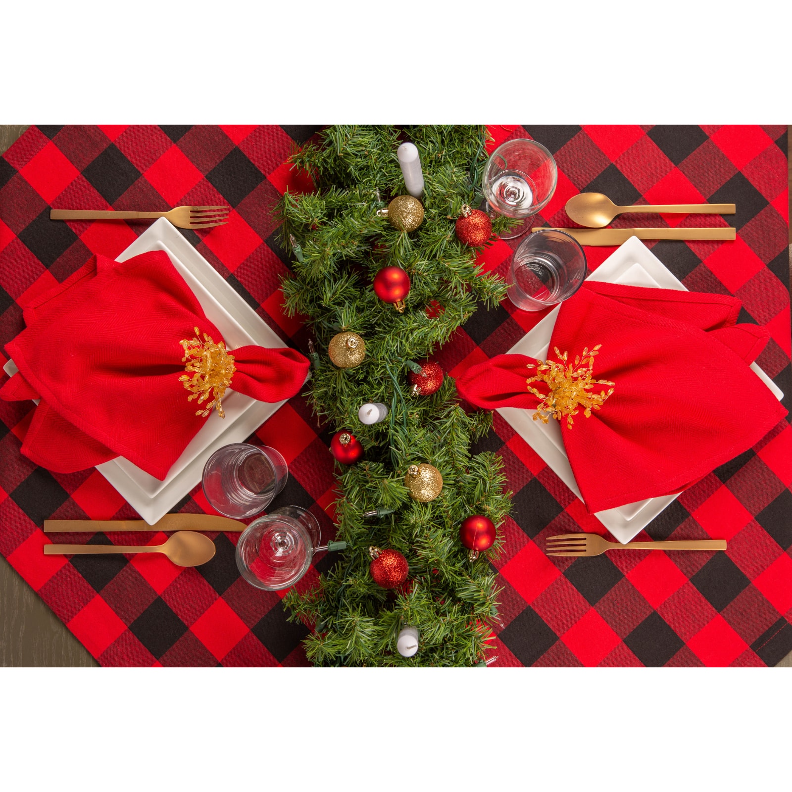 DII® 70" Buffalo Check Round Tablecloth | Michaels