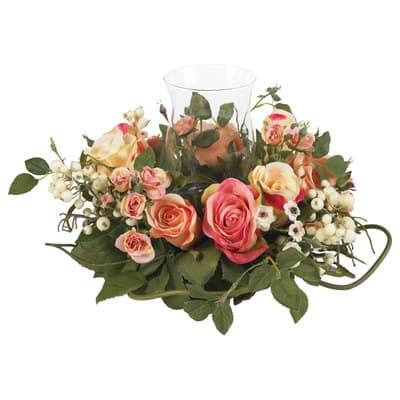 8.5" Rose Candelabrum Silk Flower Arrangement | Michaels