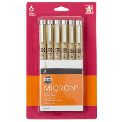 Pigma® Micron® 08 Fine Line Pens, Black | Michaels