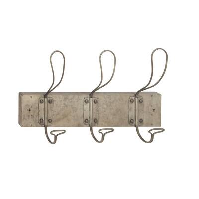 Gray Metal Vintage Wall Hook, 11" x 18" x 4" | Michaels