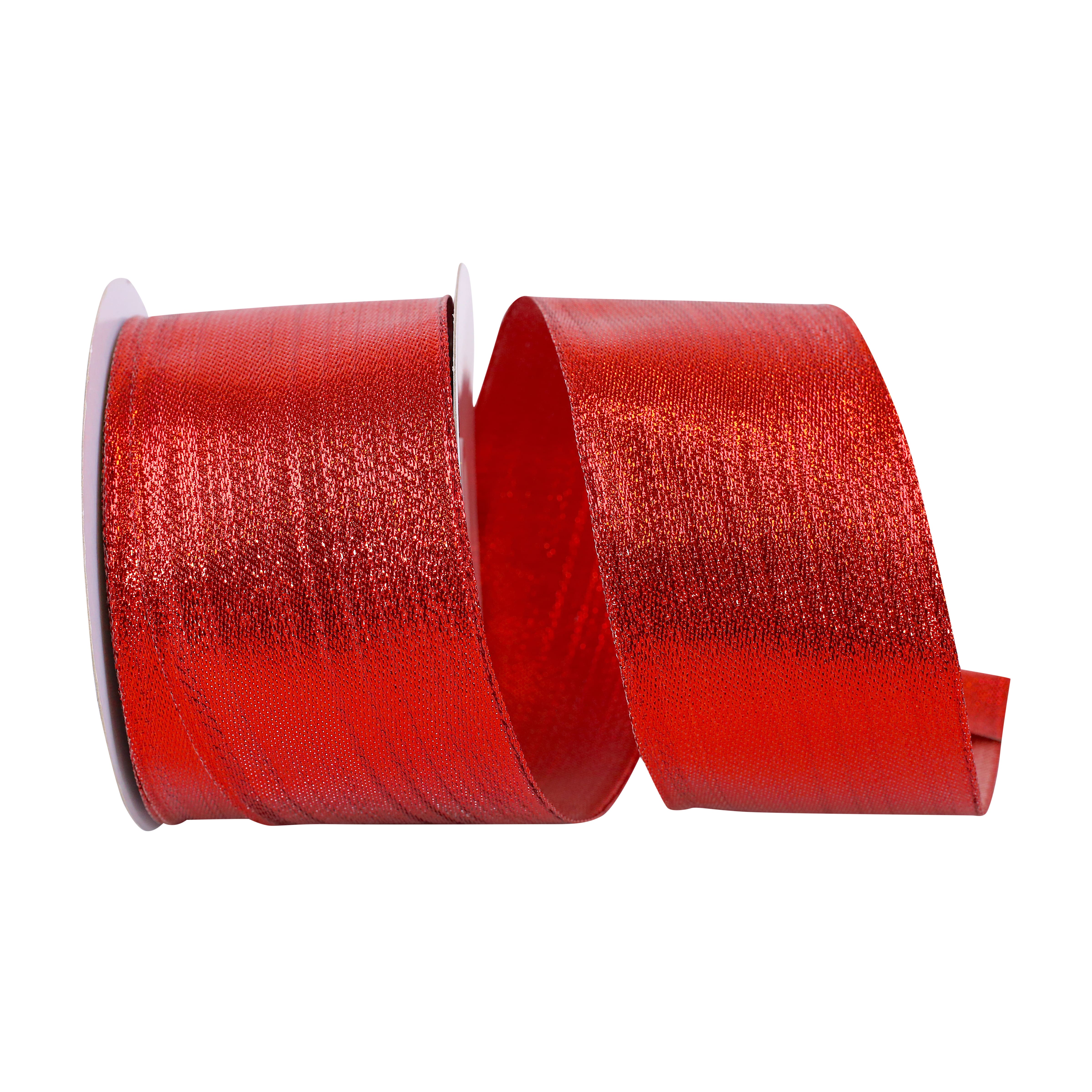 The Ribbon Roll 2.5" x 25yd. Wired Lamé Ribbon | Michaels