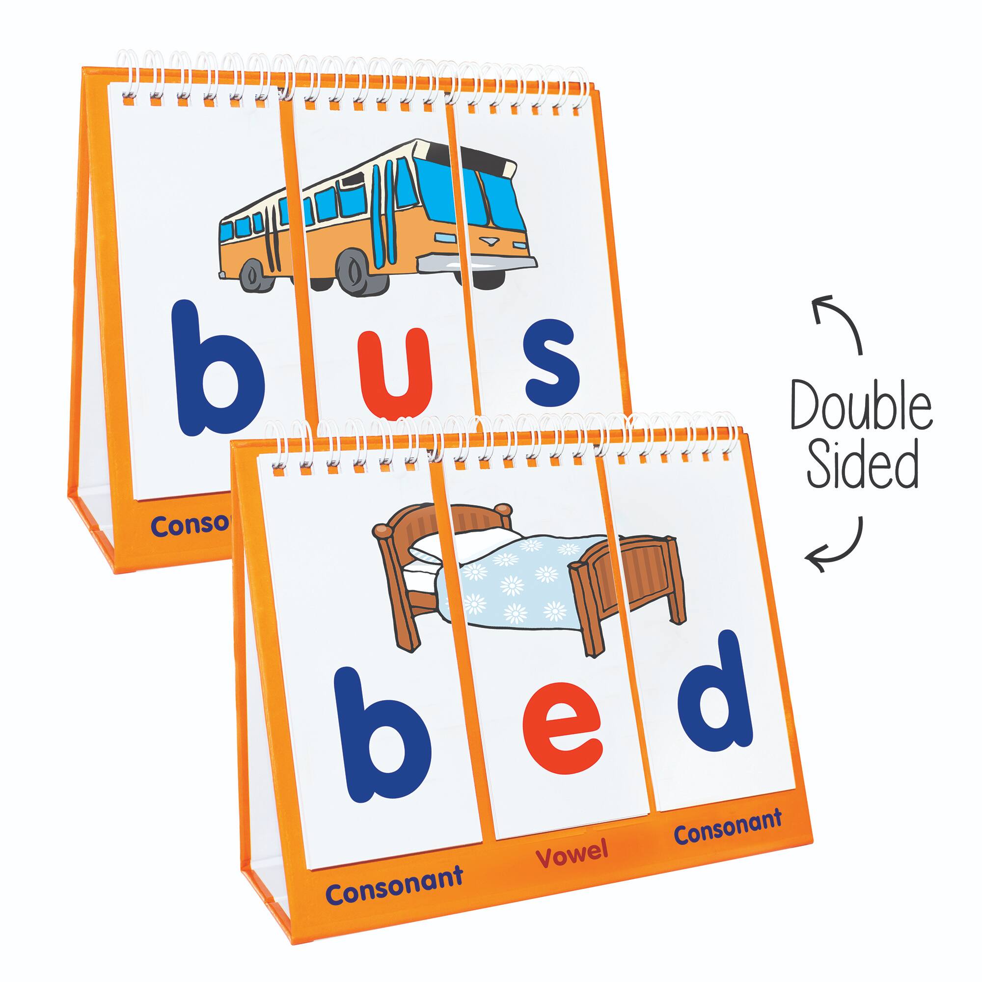 Junior Learning® Consonant-Vowel-Consonant Educational Flip Card Set ...
