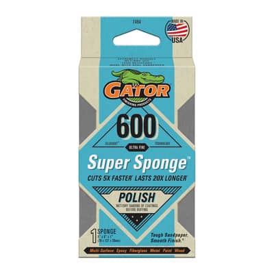Gator® Super Sponge™ Ultra Fine 600 Grit Sanding Sponge | Michaels