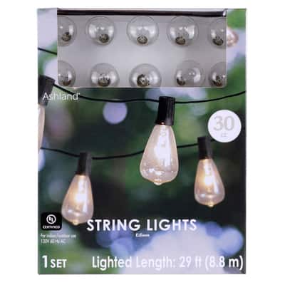 30ct. Clear Edison String Lights by Ashland® | Michaels