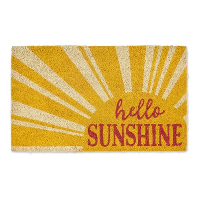 DII® Yellow Hello Sunshine Doormat | Michaels