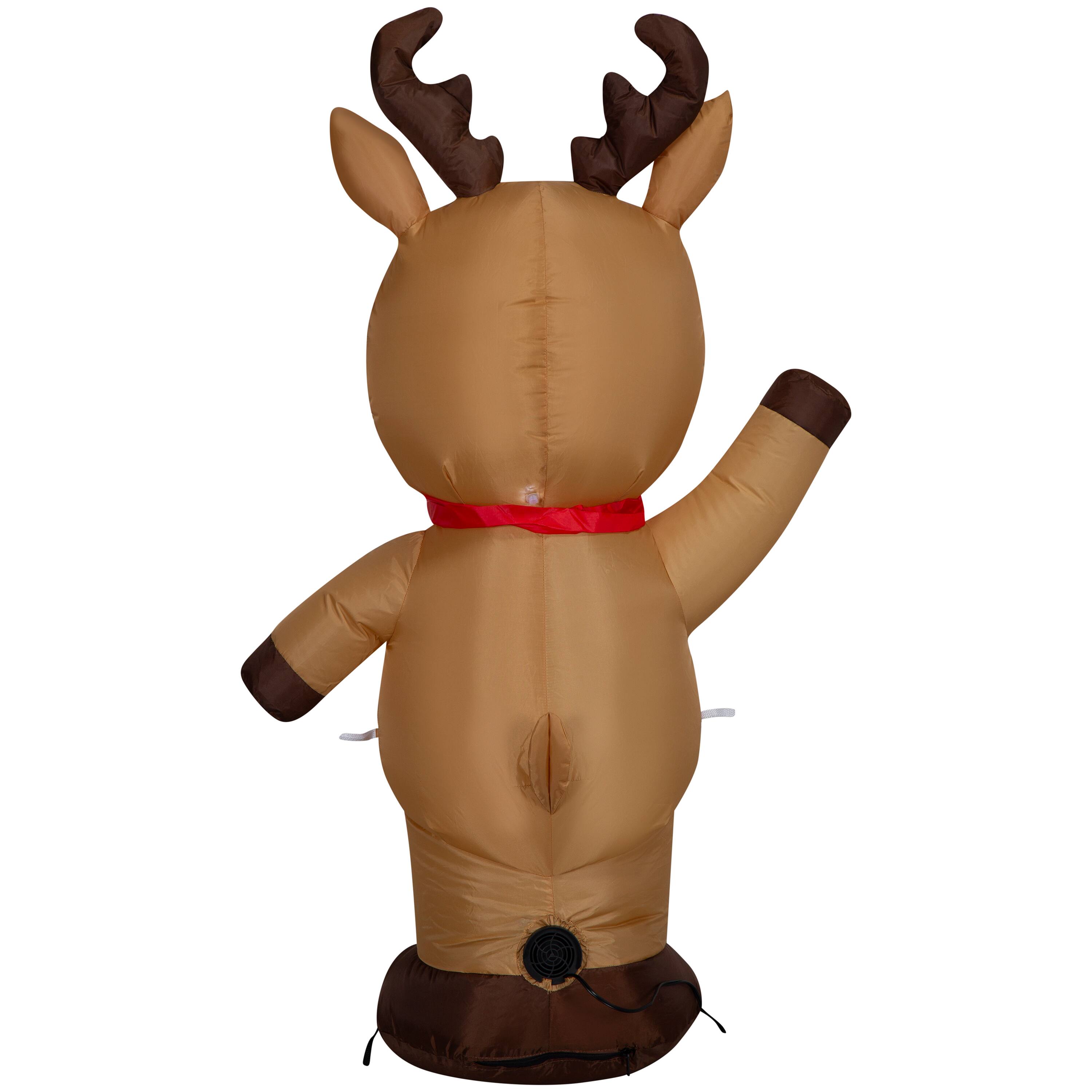 4ft. Airblown® Inflatable Christmas Waving Reindeer | Michaels