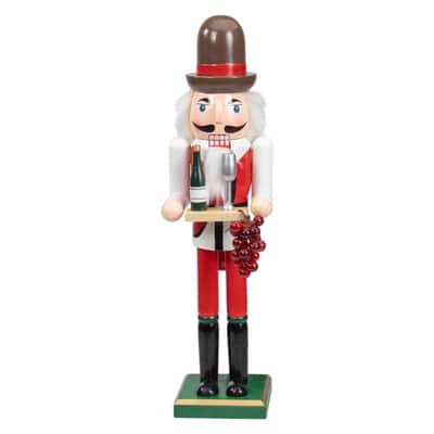 15" Red & White Grapes Winemaker Christmas Nutcracker Figurine | Michaels